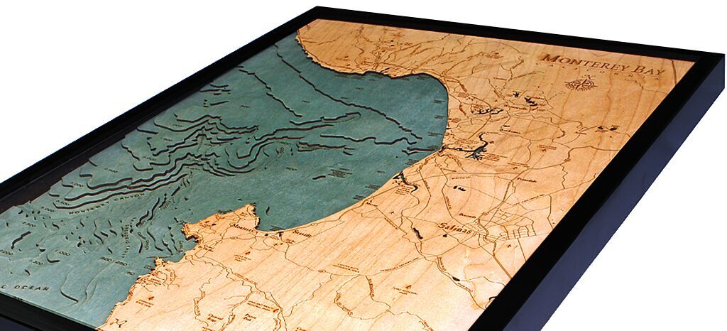 Bathymetric Map Monterey Bay, California - Scrimshaw Gallery