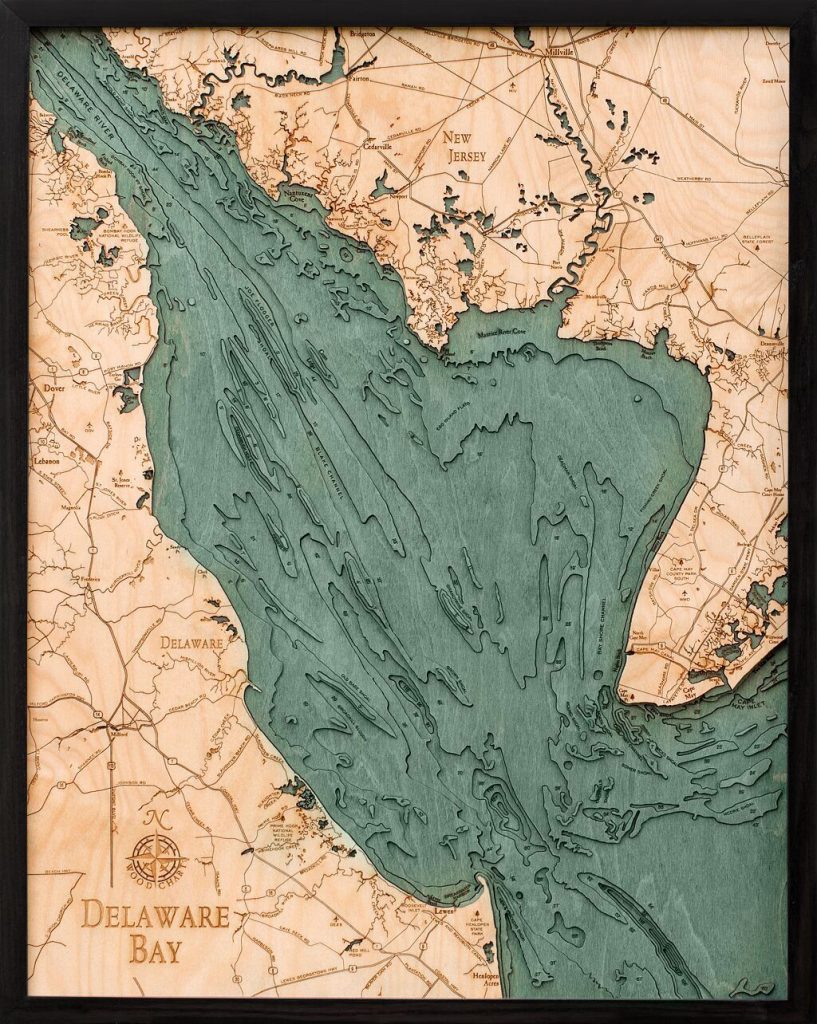 Bathymetric Map Delaware Bay - Scrimshaw Gallery