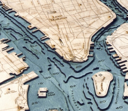 Bathymetric Map Manhattan And Long Island Scrimshaw Gallery