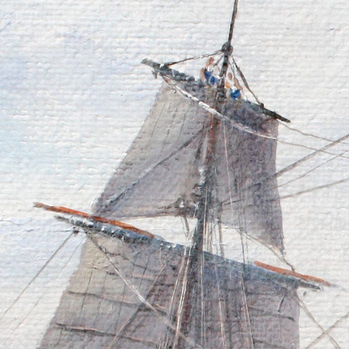 Paul Deacon Original Oil Painting - Hermione 1779 - Scrimshaw Gallery