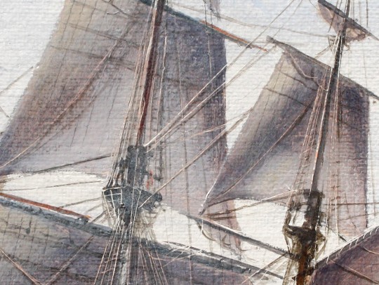 Paul Deacon Original Oil Painting - Hermione 1779 - Scrimshaw Gallery