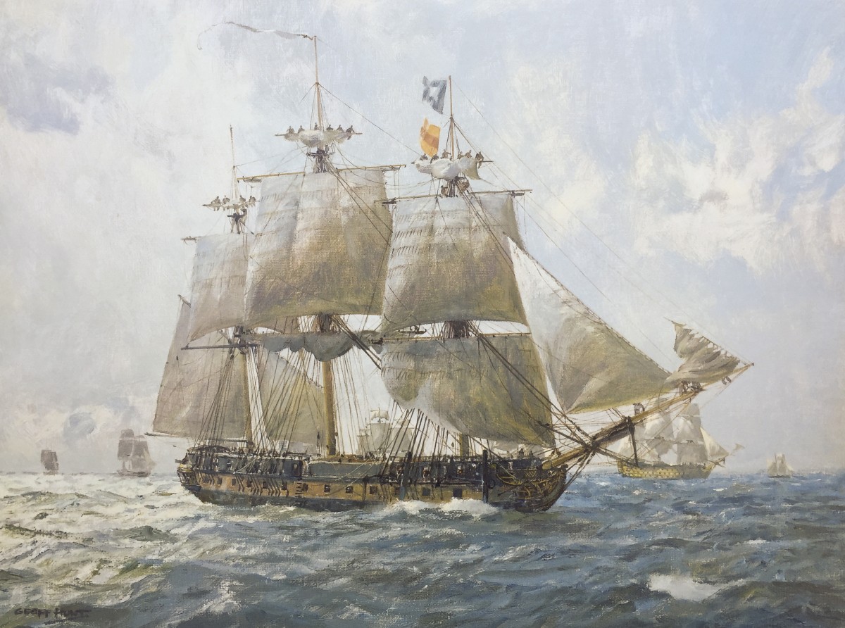 Geoff Hunt Limited Edition Print - H.M.S. Euryalus - Scrimshaw Gallery