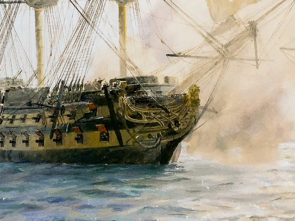 Geoff Hunt H.M.S. Sutherland's Last Battle - Scrimshaw Gallery