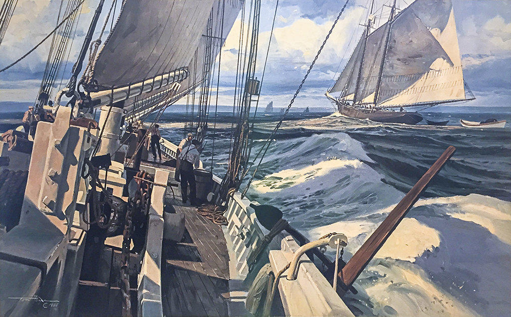 Thomas Hoyne Limited Edition Print - Running By - Scrimshaw Gallery