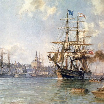 John Stobart - Savannah: First Transatlantic Steamship Leaving Port