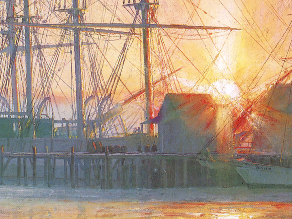 John Stobart - Sunrise Over Nantucket in 1835 - Scrimshaw Gallery