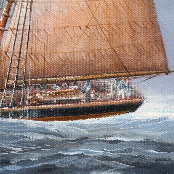 Paul Deacon Original Oil Painting - Baltimore Clipper - Scrimshaw Gallery