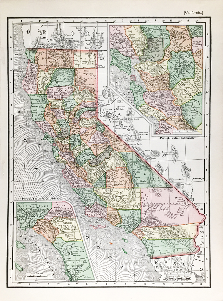 Historic Antique United State Maps - Scrimshaw Gallery