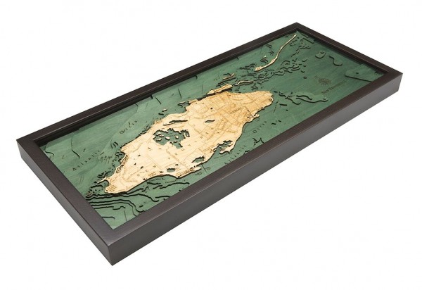 Bathymetric Map Nassau, Bahamas - Scrimshaw Gallery