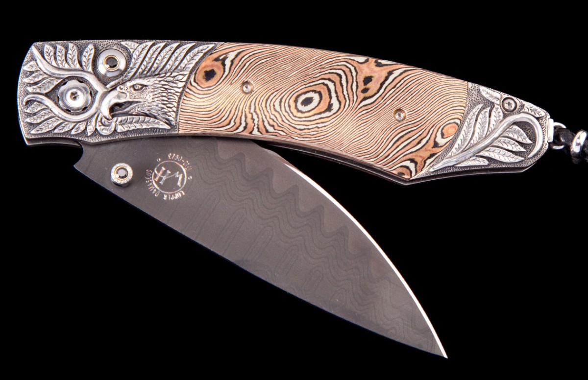 William Henry Limited Edition B12 Golden Wing Knife - Scrimshaw Gallery