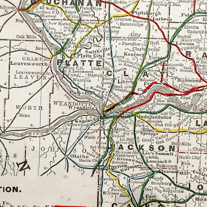 Missouri State Railroad Map (1928) - Scrimshaw Gallery