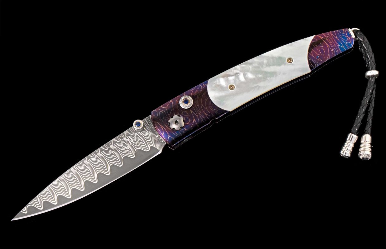 William Henry Limited Edition B10 Blue Sand Knife - Scrimshaw Gallery