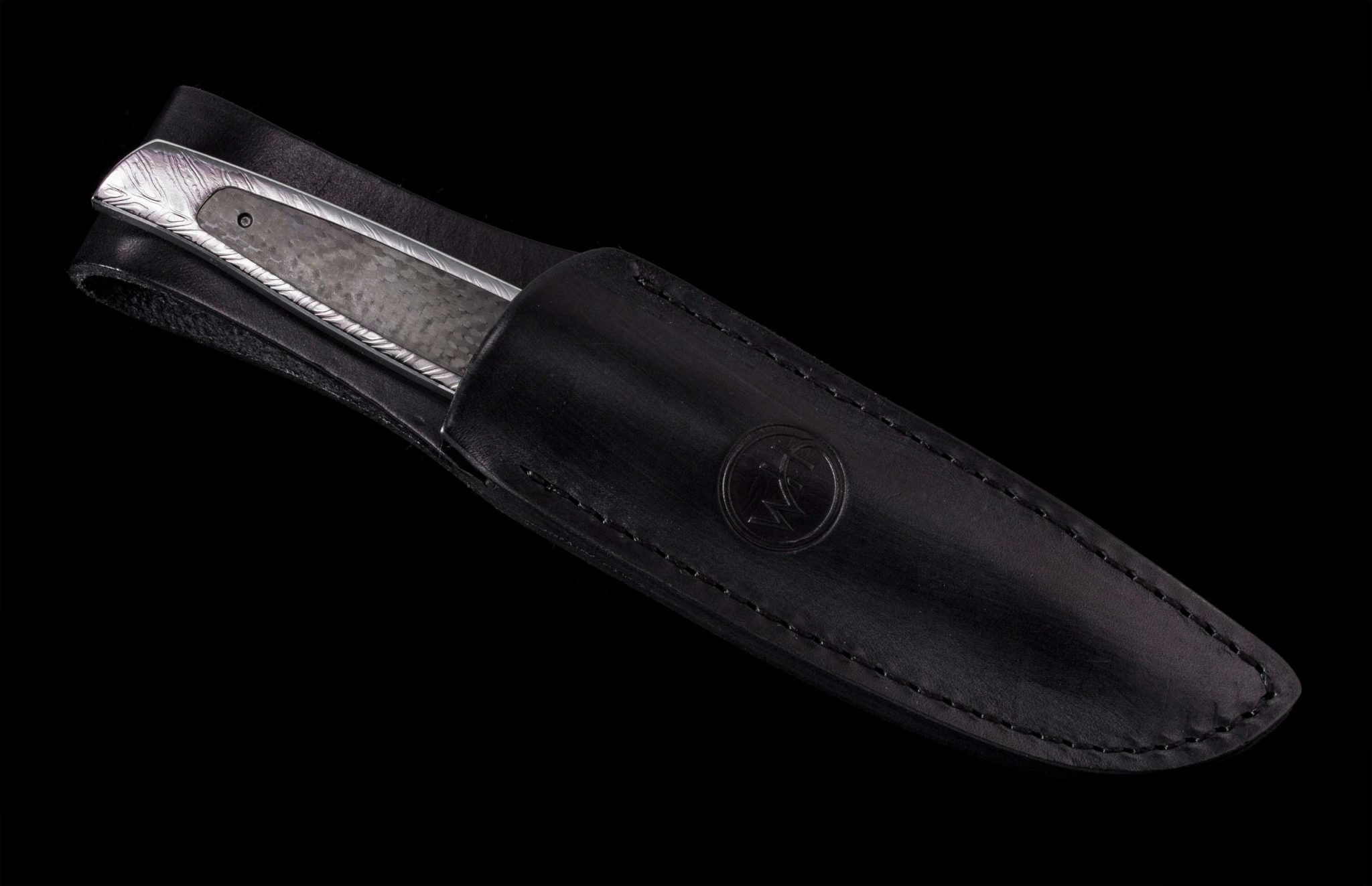 William Henry Fixed Blade F35 Raven 'Techno' Knife - Scrimshaw Gallery