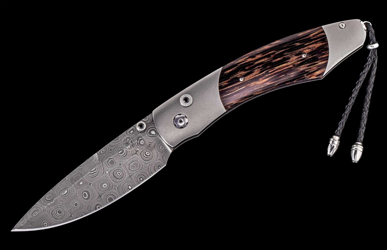 William Henry Limited Edition B12 Black Palm Knife - Scrimshaw Gallery