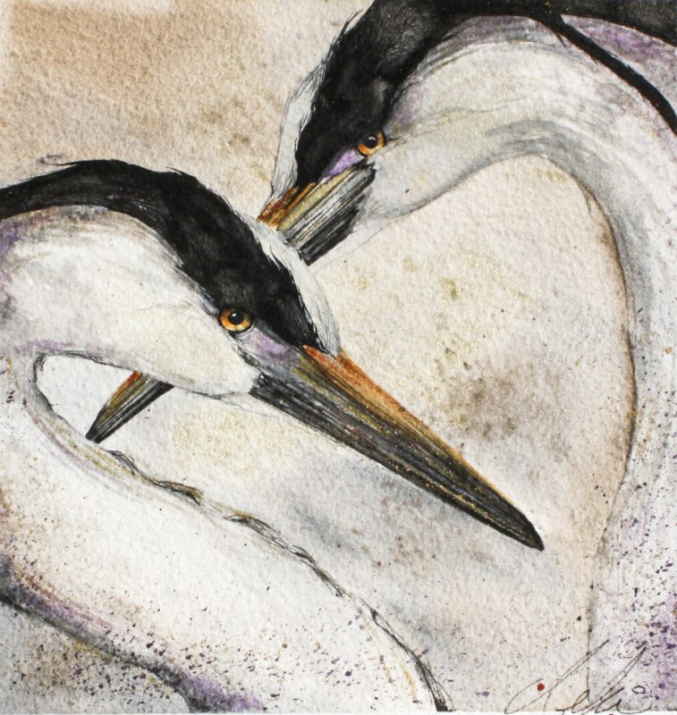 Beki Killoriin - Double Trouble Original Watercolor - Scrimshaw Gallery